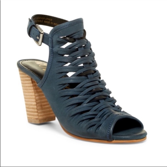 Sam Edelman | Shoes | Sam Edelman Navy Holly Block Heel Peep Toe Sandal ...
